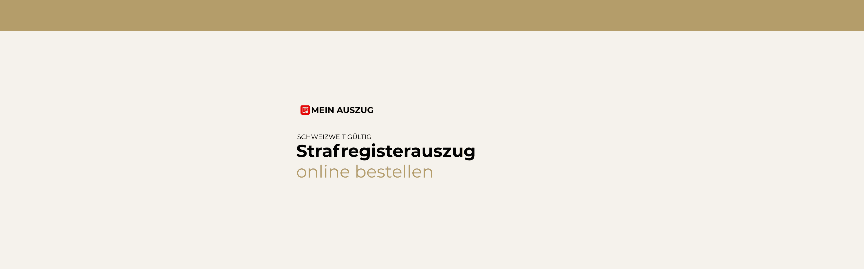 Strafregisterauszug bestellen
