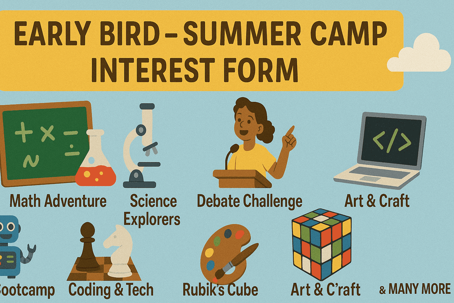Enthuziastic Early Bird Summer Camp Interest Form