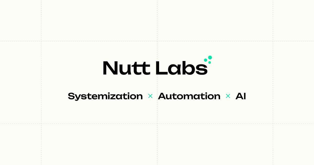 Nutt Labs → Systemization × Automation × AI